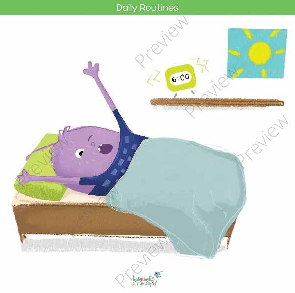 Daily Routines Printable Flashcards Pack - Languages for the Fidgety